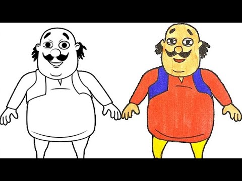 How to Draw motu Form motu patlu | all motu patlu drawing step by step ...