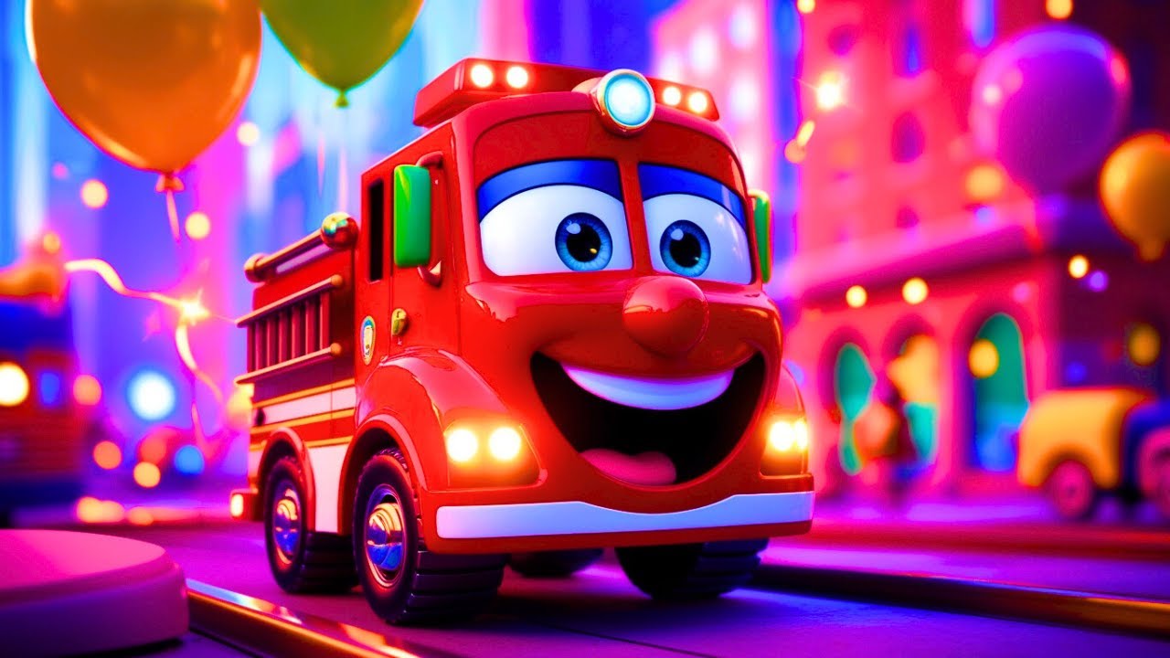 Fire Truck Song 🚒🚂 Fun Rescue Rhyme for Toddlers | Kids Truck Songs ...