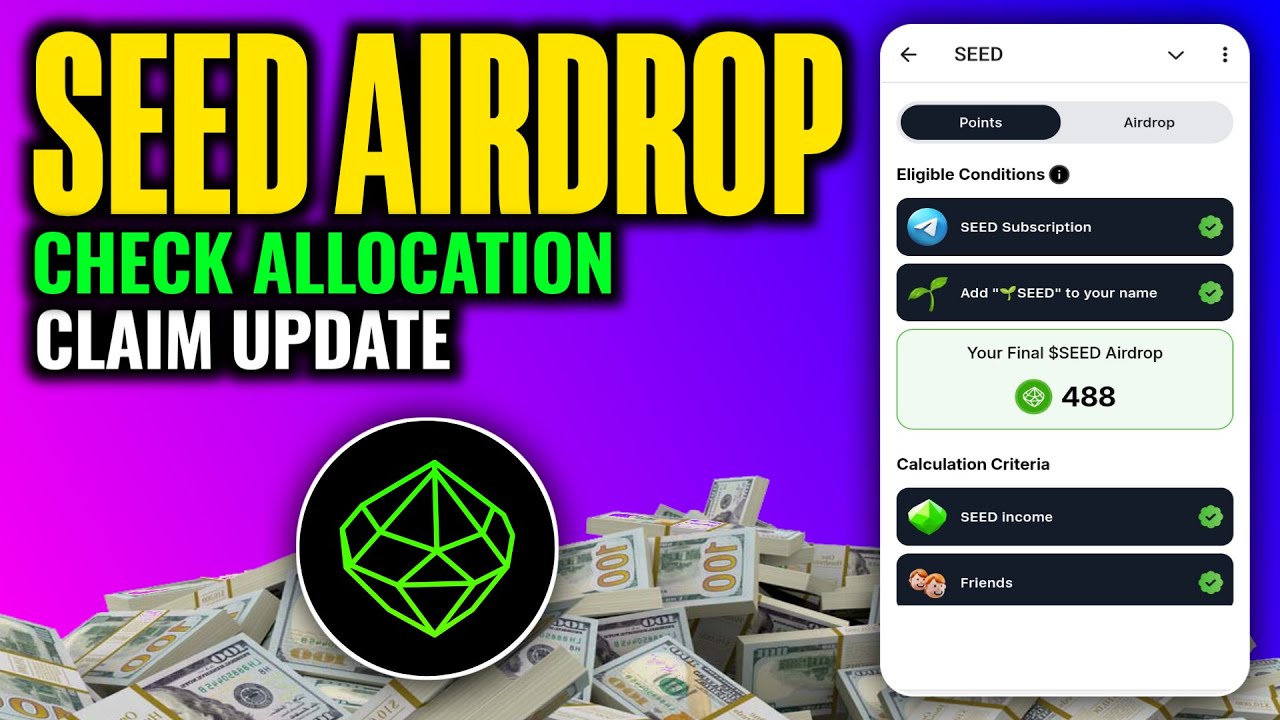 Seed Airdrop Check Allocation & Claim Update - YouTube
