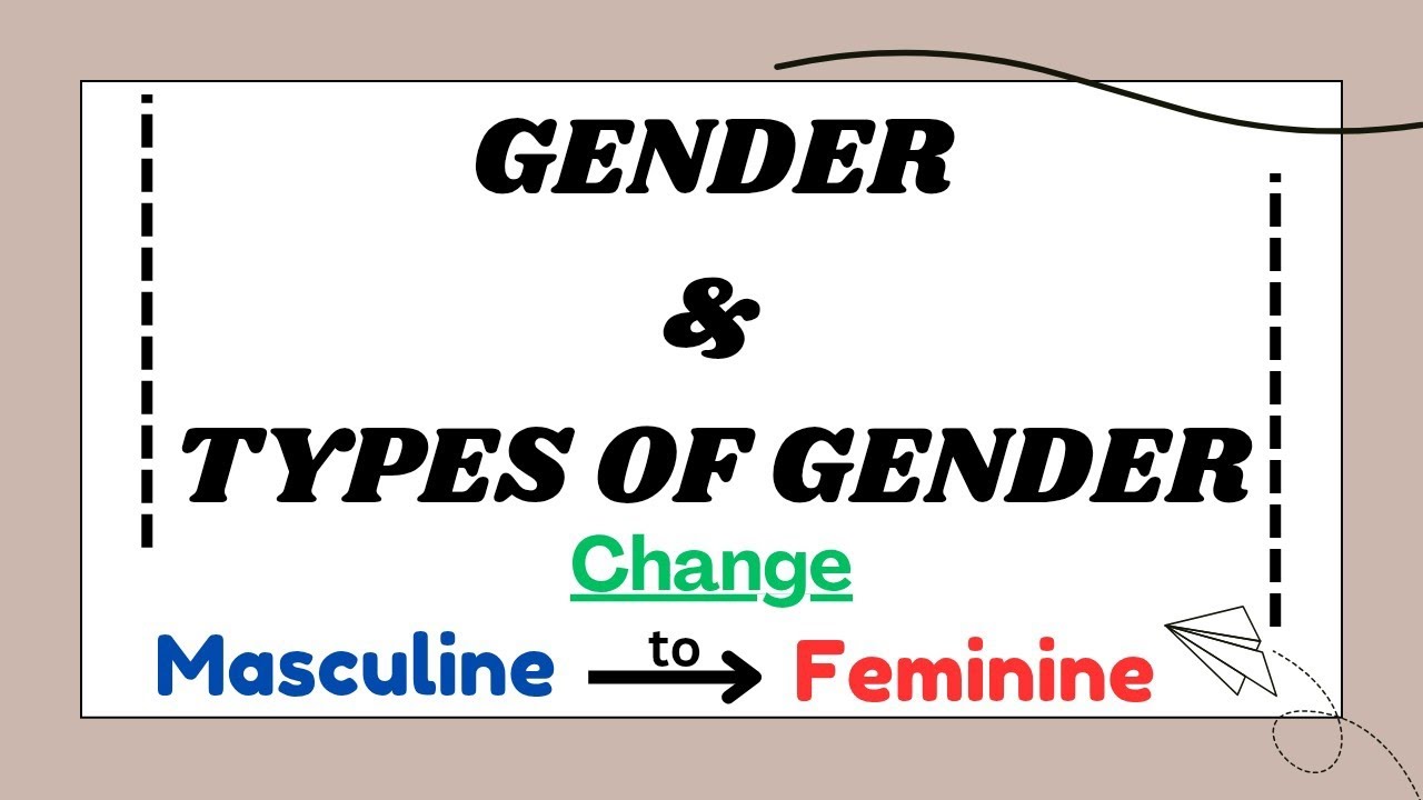 Gender & Types Of Gender | English Grammar | Spoken English | For All ...