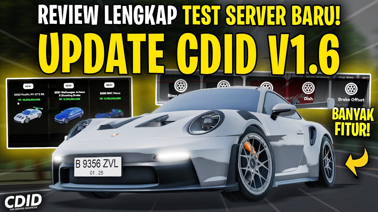 REVIEW LENGKAP TEST SERVER BARU UPDATE CDID V1.6 - Car Driving ...