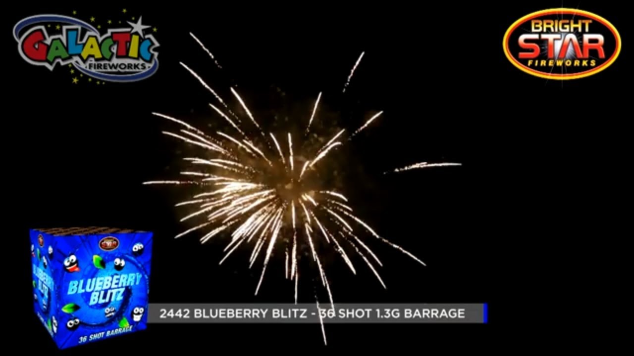 Blueberry Blitz Bright Star Fireworks - YouTube