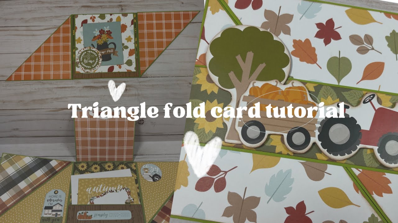 Triangle Fold Card Tutorial - YouTube