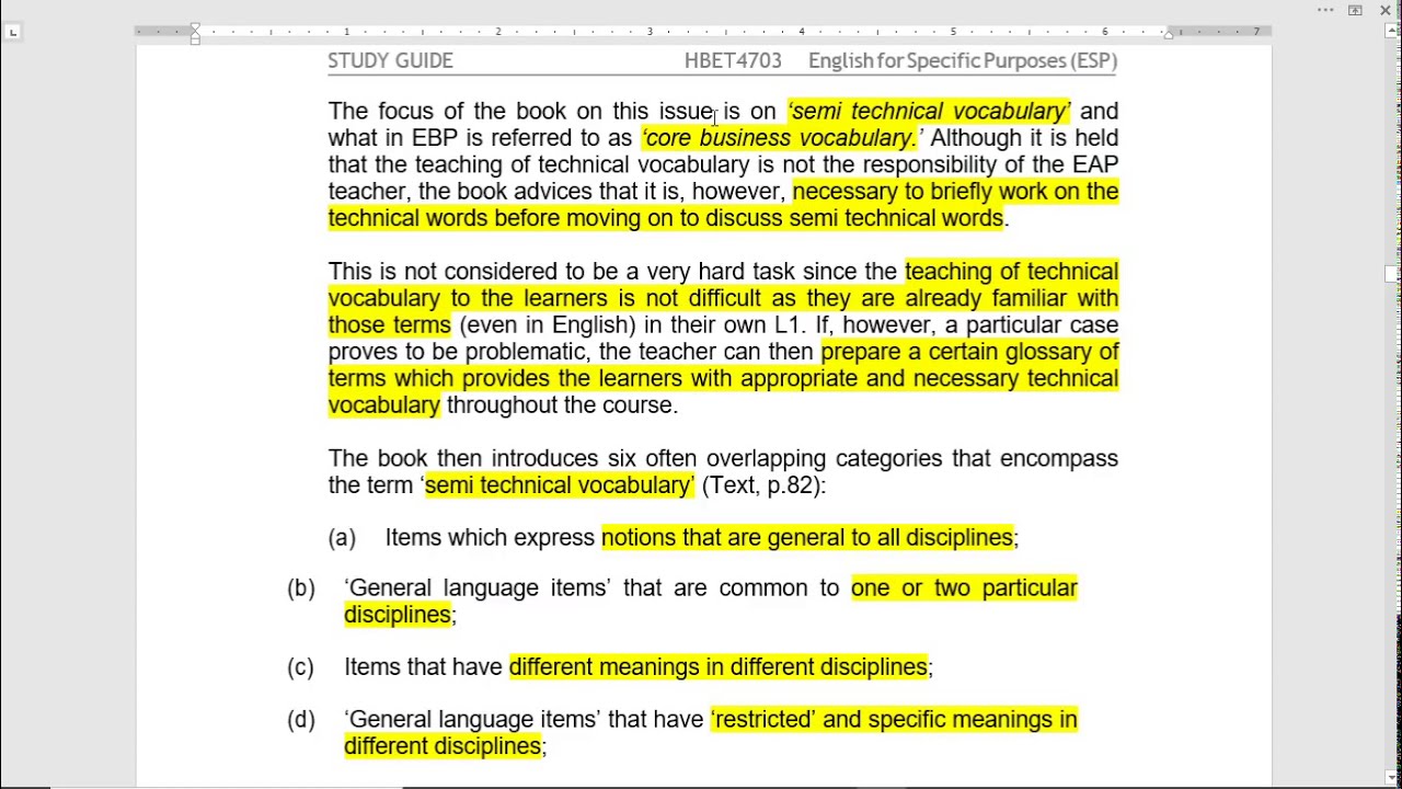 ESP - Language Issues in ESP (Topic 05) - YouTube