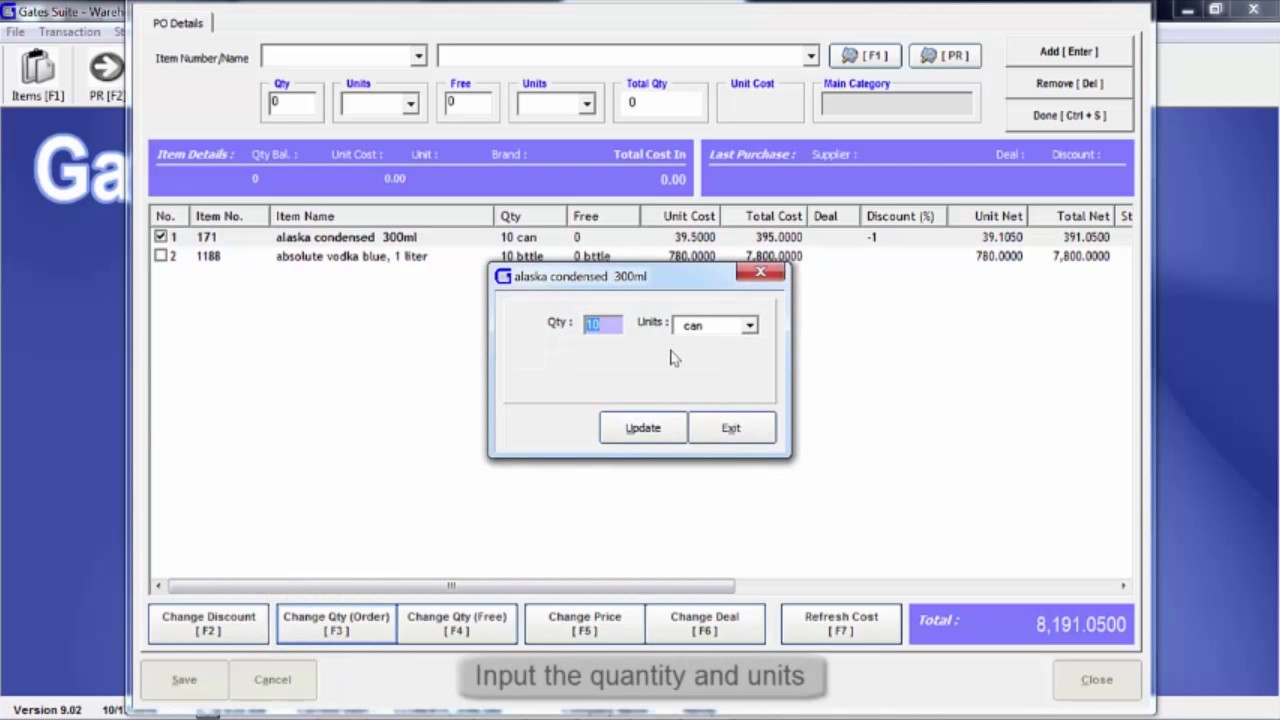 HOW TO EDIT PO MAIN TRANSACTION CHANGE QUANTITY ORDER - YouTube