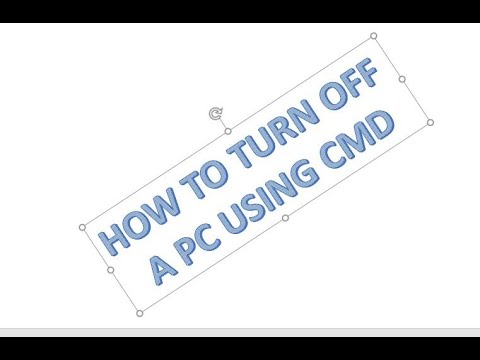 HOW TO TURN OFF A PC USING CMD - YouTube