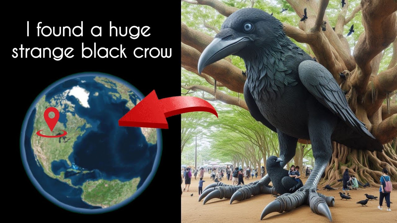 I found a giant strange black crow on Google Maps 🌎 - YouTube