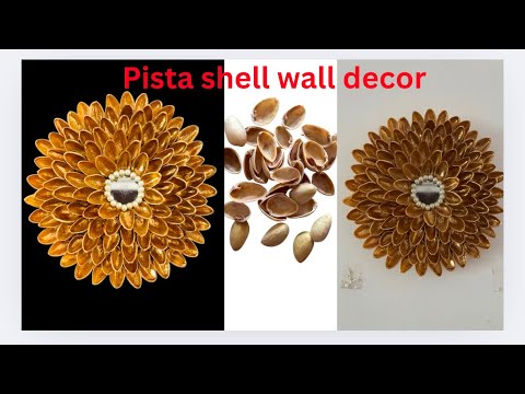 DIY Elegant pista shell wall decor |Wall decor making with pista shell ...
