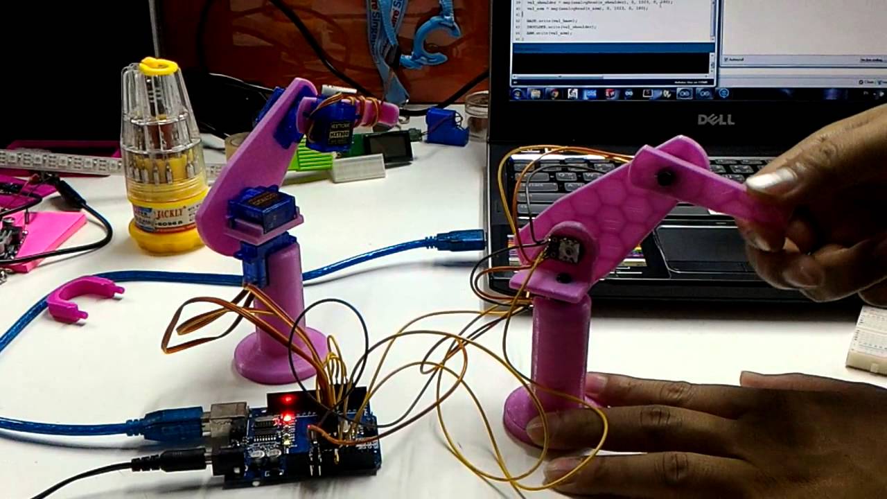 [TEST] Mini Servo Robot Arm - YouTube