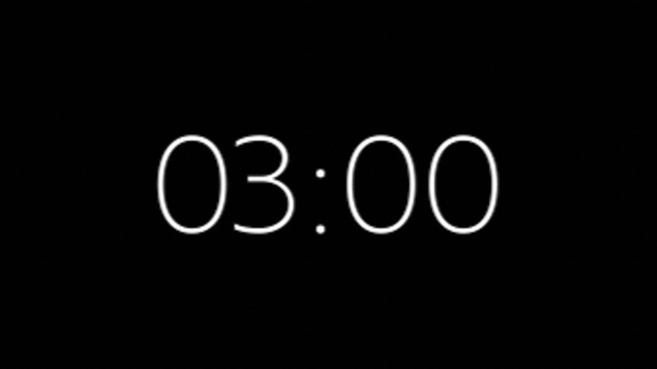 Countdown 3 minute timer - YouTube