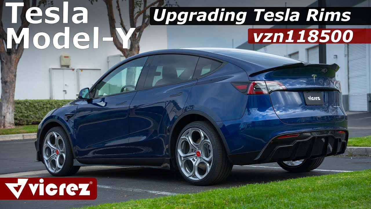 Upgrading the Tesla Model Y's Rims With Vicrez Wheels & Tires! - YouTube