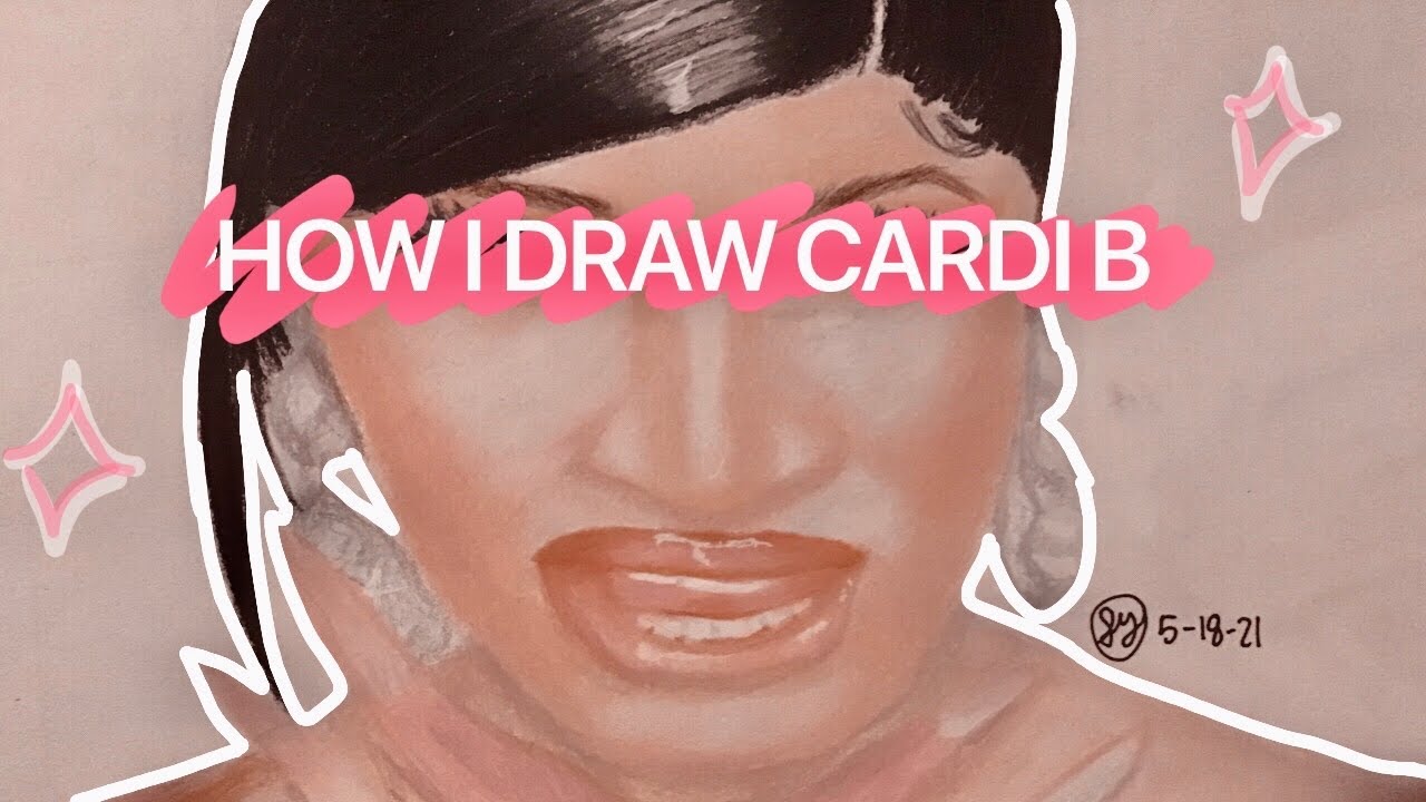 HOW I DRAW CARDI B | Drawing Cardi B with Colored Pencils | Cardi B ...