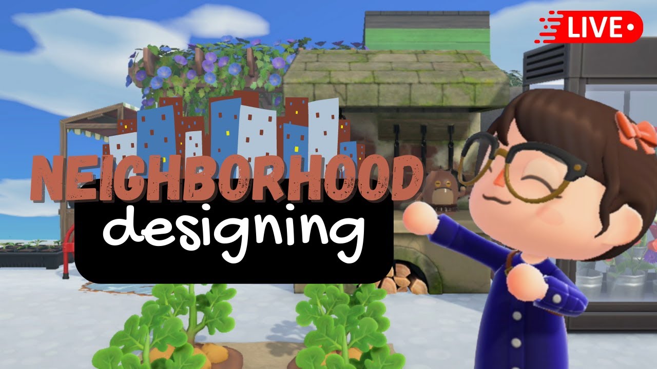 Here comes the neighborhood... now with MORE fake buildings | ACNH ...