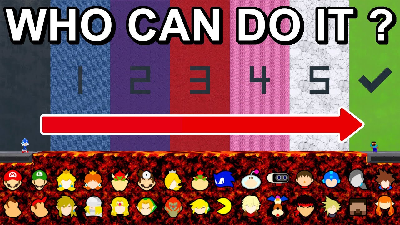 Who Can Make It? Furthest Lava Jump Challenge - Super Smash Bros ...