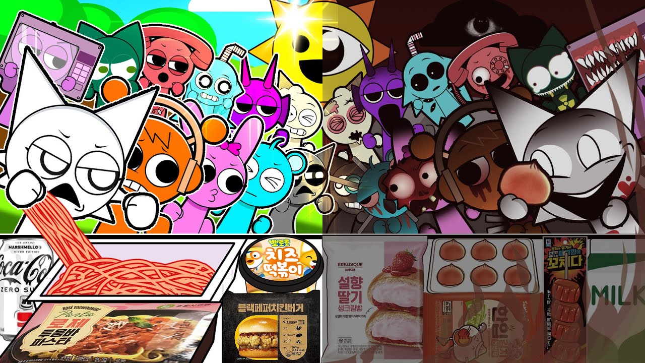 Sprunki: All Stars Assemble! Sprunki Horror VS Sprunki Normal MUKBANG ...