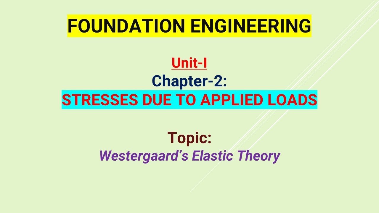 Westergaard Elastic Theory - YouTube