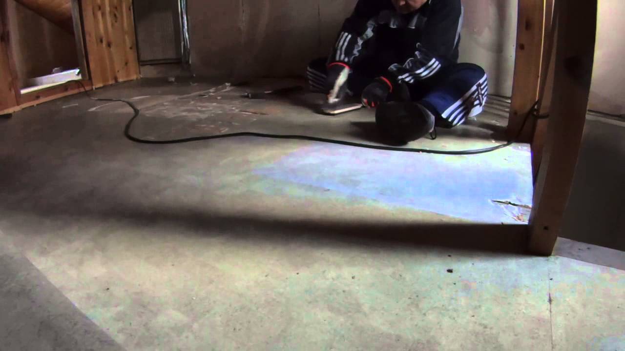 Kitchen fire and smoke damage #3 - Removing plastic carpet - YouTube