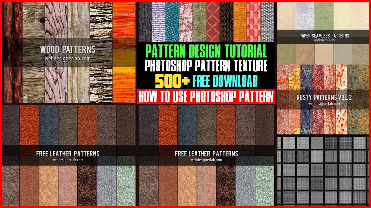 photoshop pattern texture pack free download | How to add photoshop ...