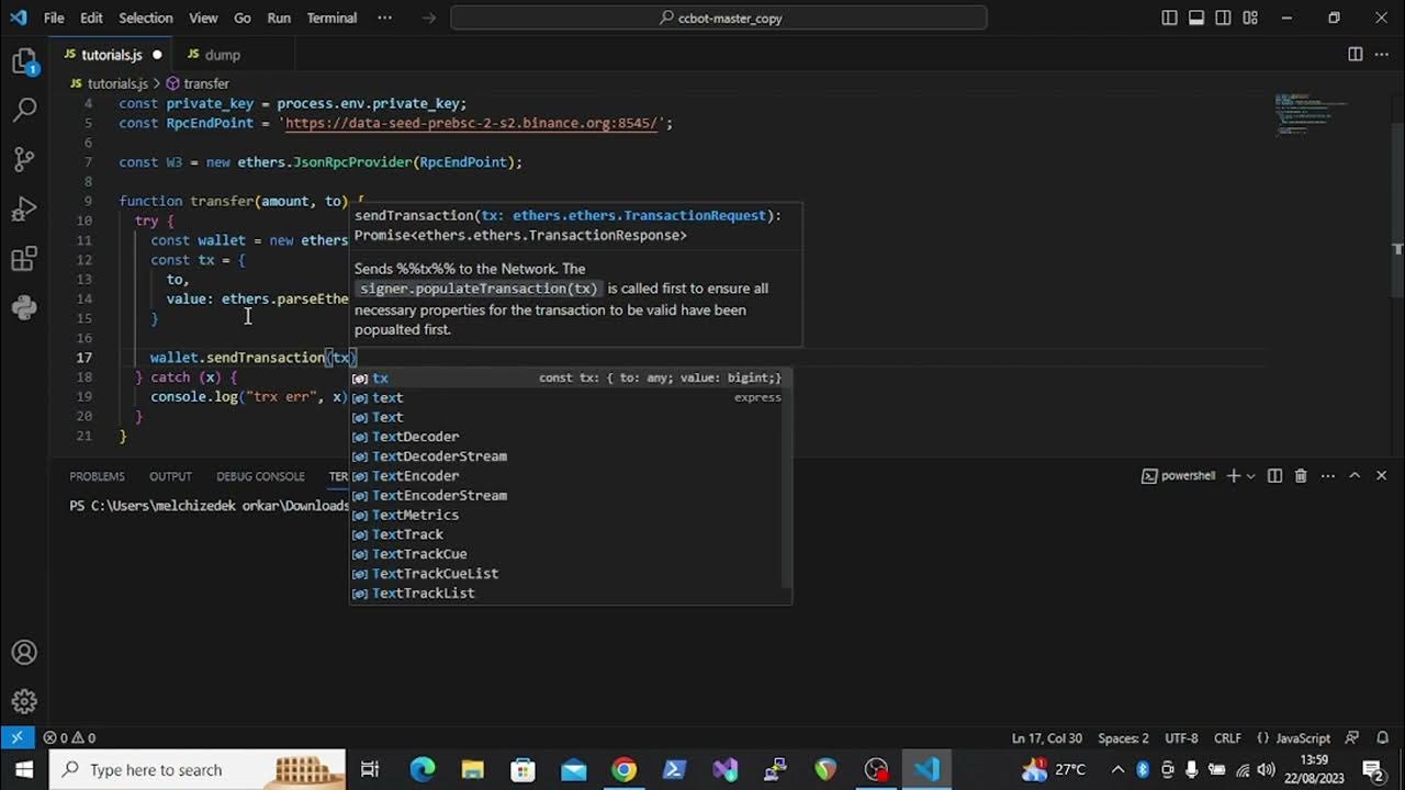 HOW TO TRANSFER ETHER (EVM) using Ethers.js #ethers - YouTube