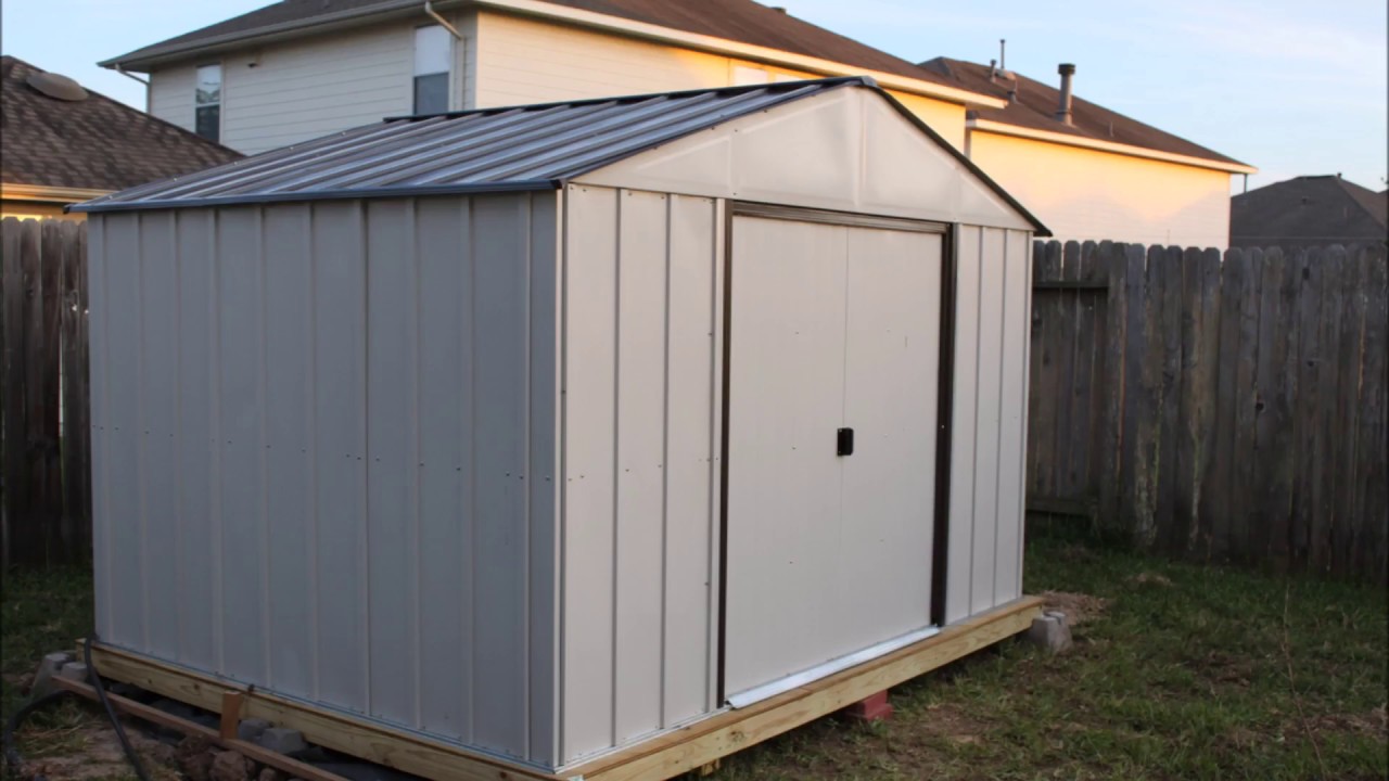 ARROW 10 X 8 TOOL SHED BUILD YouTube