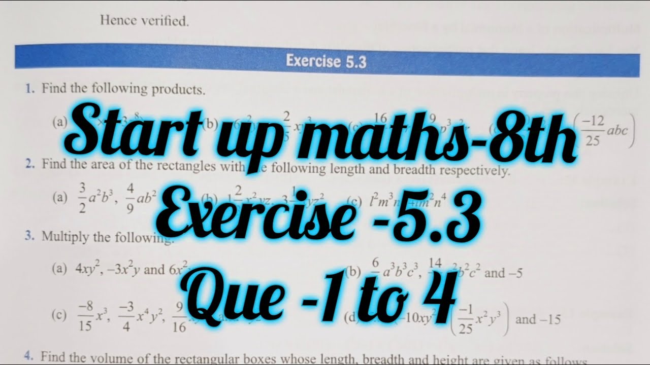 Start up maths class 8 exercise 5.3 | add, subtraction of algebraic ...