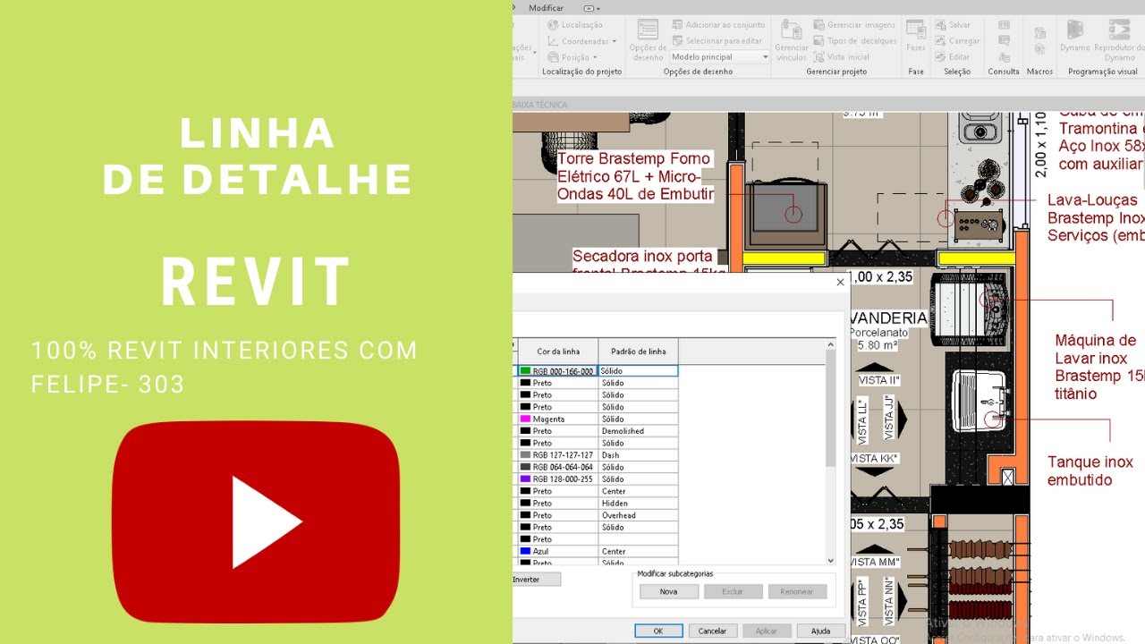 100% Revit Interiores Felipe-Aula 303- LINHA DE DETALHE - YouTube