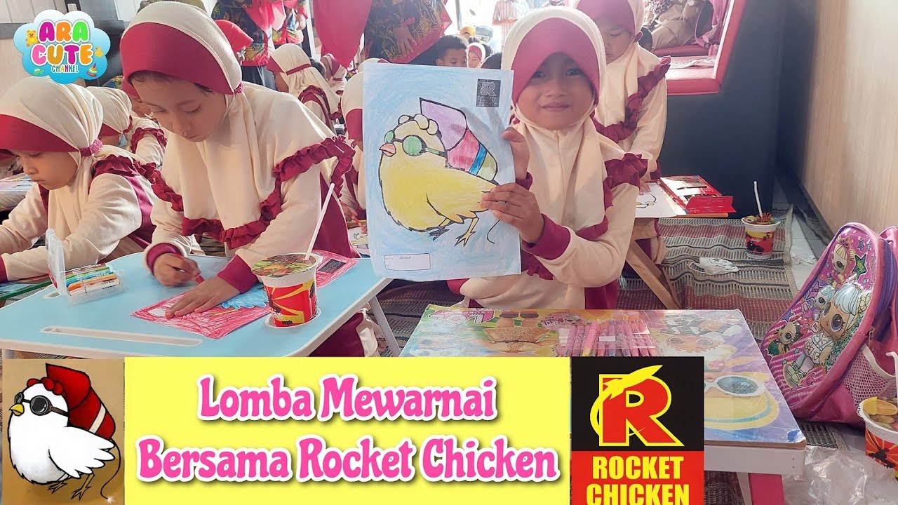 Lomba Mewarnai Bareng Rocket Chicken - YouTube