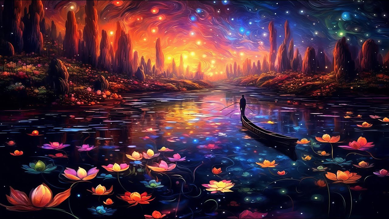 Beautiful magical fantasy lake with Celtic relaxing music - YouTube