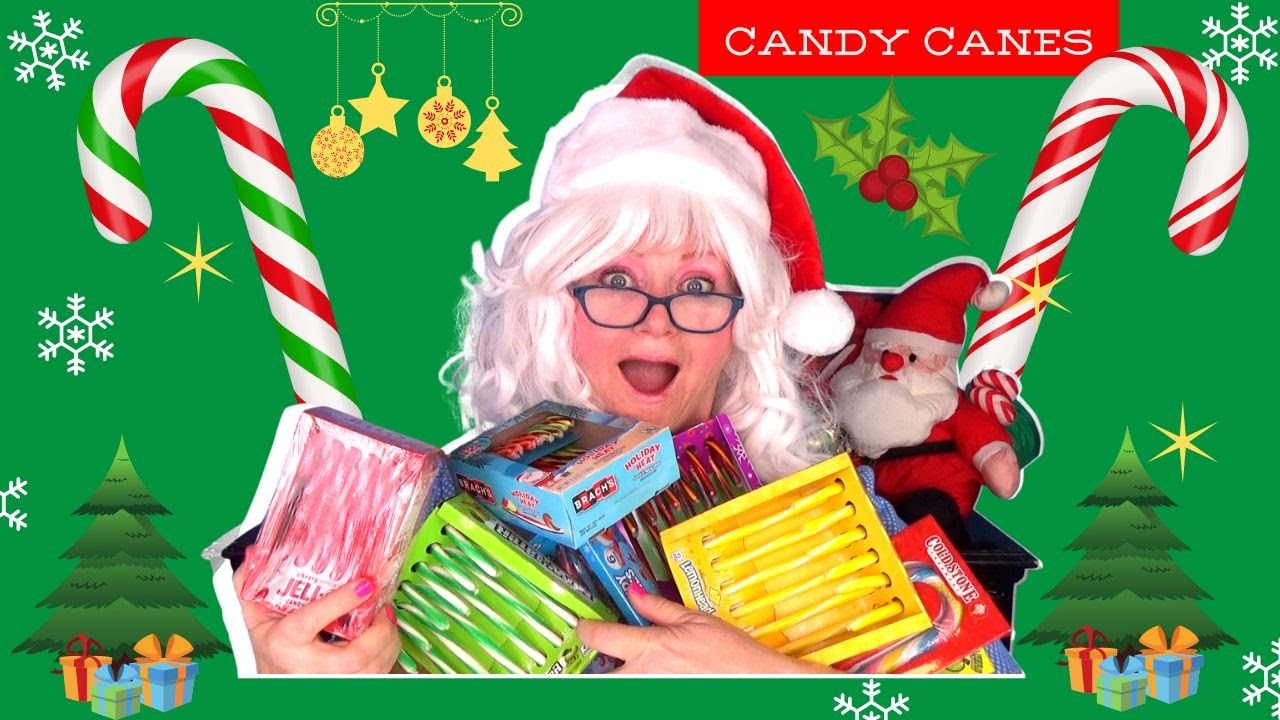 Candy Cane Challenge🎄Sour Warheads Kool-Aid Jello Spree Lemonheads ...