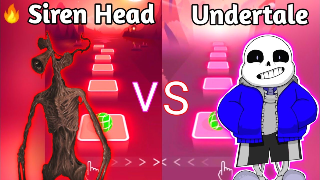Siren Head Trap Remix Song vs Undertale Megalovania Song - Tiles Hop ...