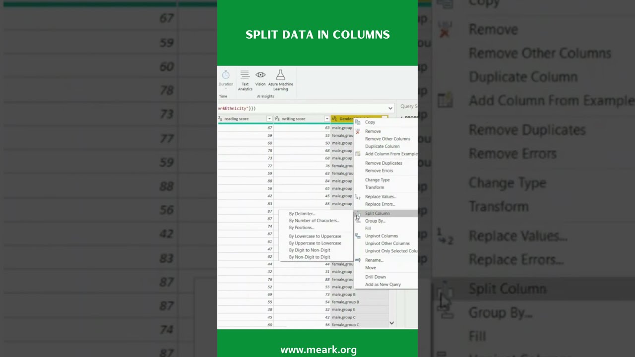 Split Data In Columns In Excel YouTube Split Data In Columns In Excel YouTube