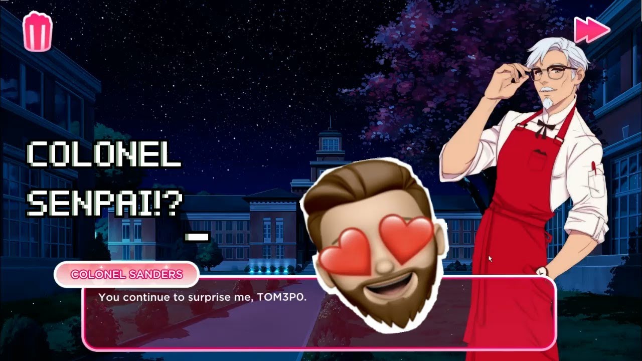 Tom3p0 PLAYS A...KFC DATING SIM!? - Episode 1 - I LOVE YOU COLONEL ...