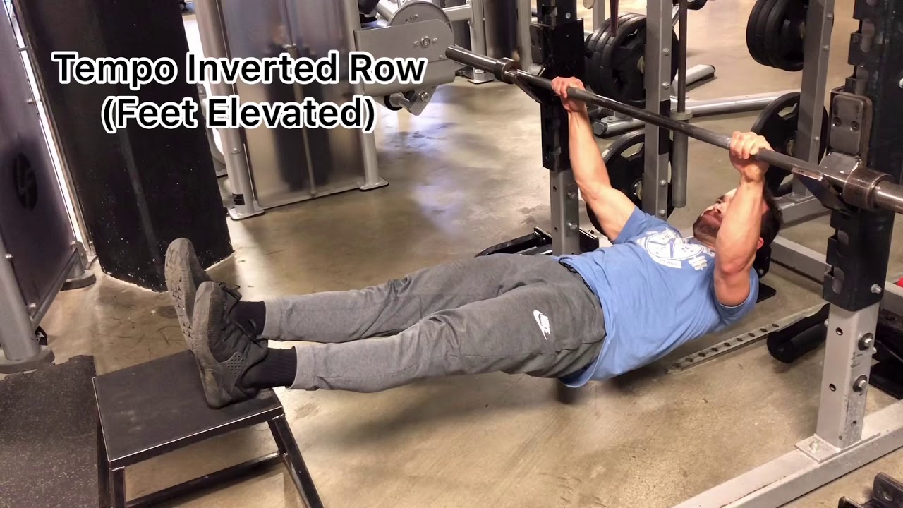 Tempo Inverted Row(Feet Elevated) - YouTube