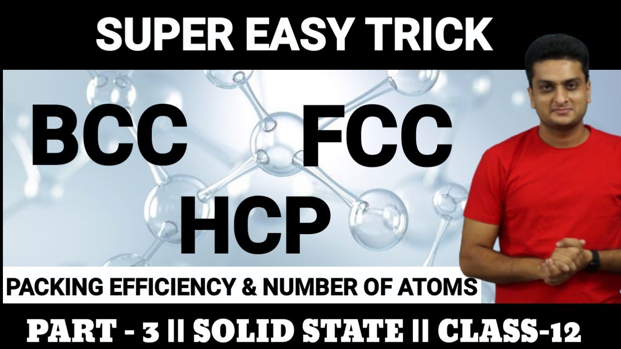 Packing efficiency and number of atoms in BCC,FCC,HCP-Class:12 ...