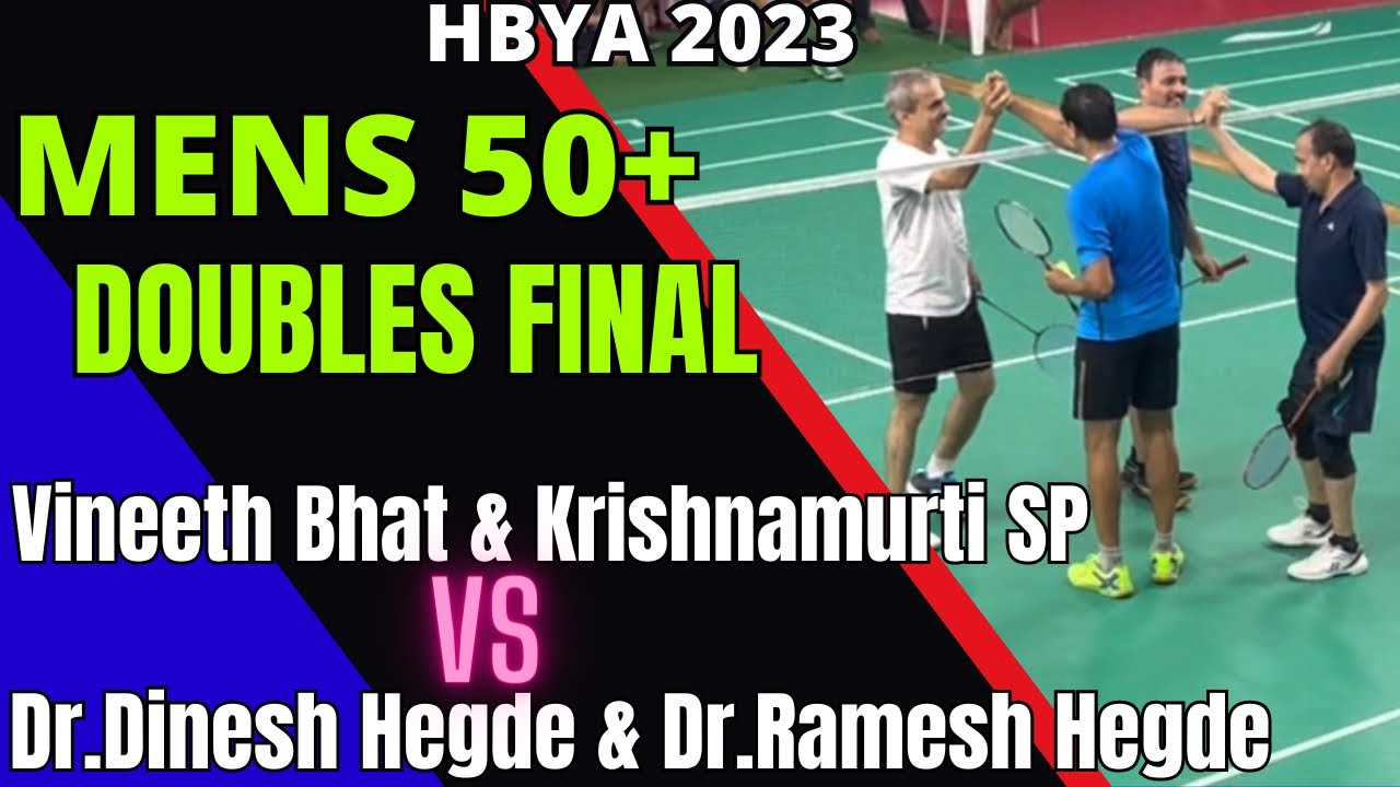 HABYA 2023 | 50+ Mens doubles final | Vineeth & Krishnamurthi vs Dr ...