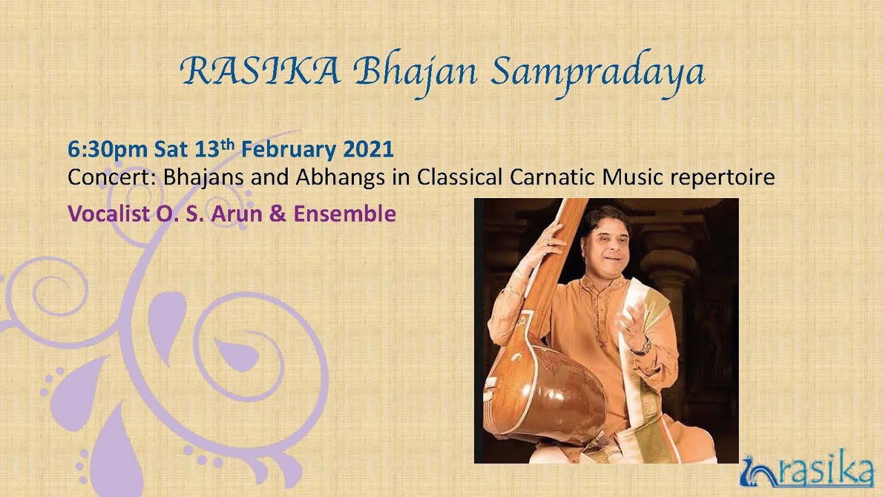 RASIKA 2020-21: Bhajans and Abhangs by OS Arun - YouTube