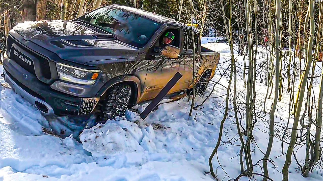 Plans Ruined And Appointments Missed! Ram Stuck In Snow - YouTube