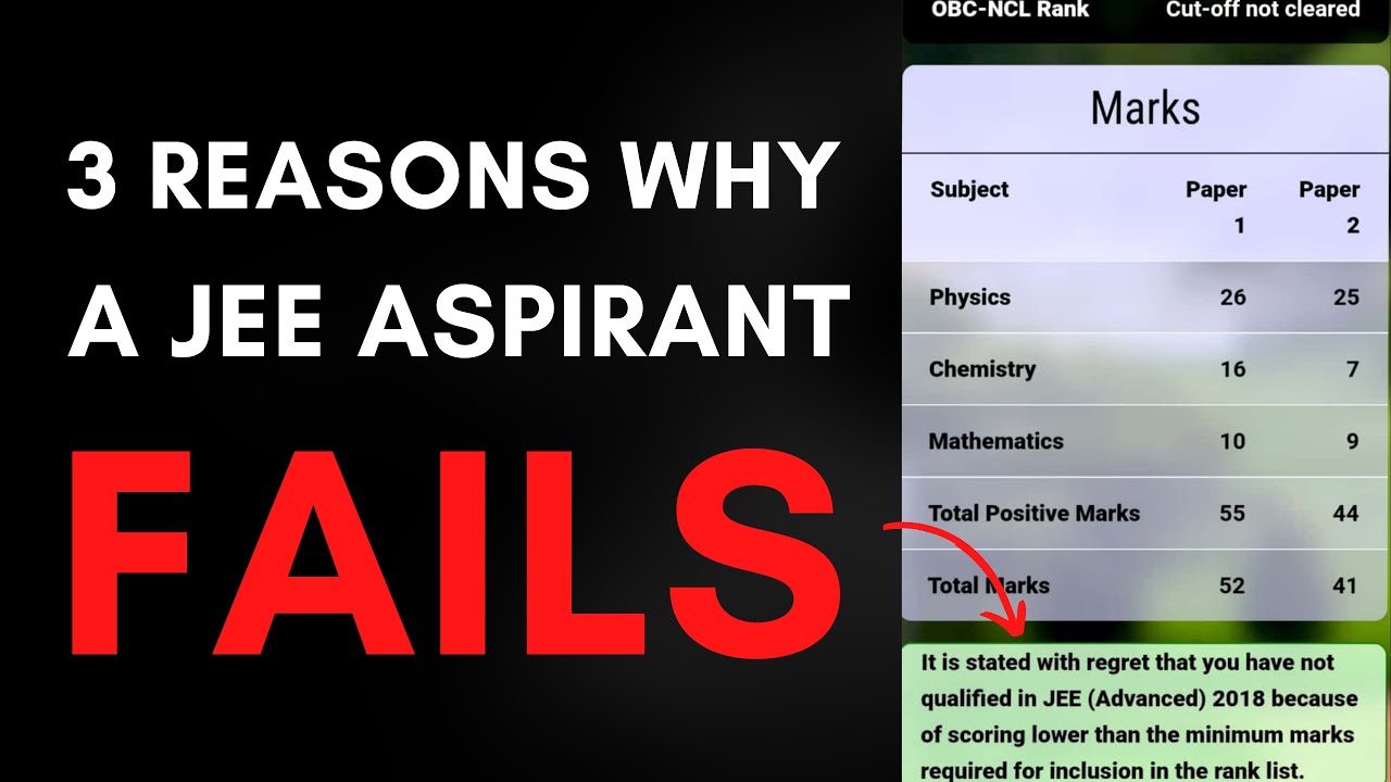 3 Reasons why you won't be able to clear IIT - JEE 😥 | Many JEE ...