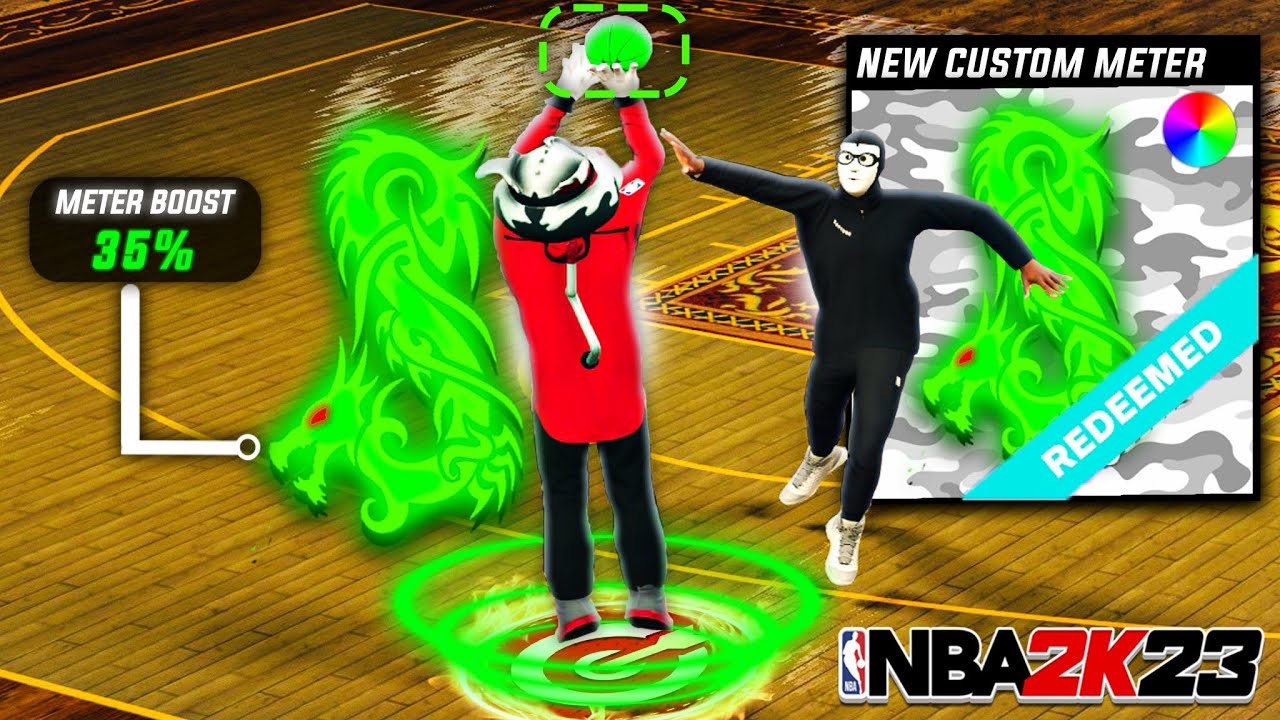 I created my own custom jumpshot Meter on NBA 2K23! (Unlimited Greens ...