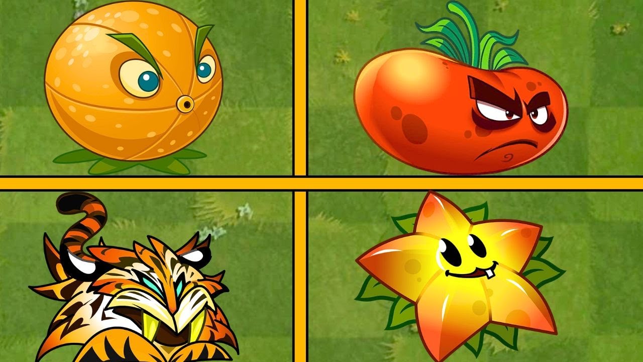 PvZ 2 All Orange Plants Battlez- Who Will Win ? Team Plants Vs Team ...