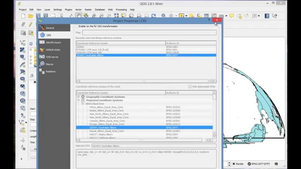 EE: Intro to QGIS, load data, set CRS - YouTube