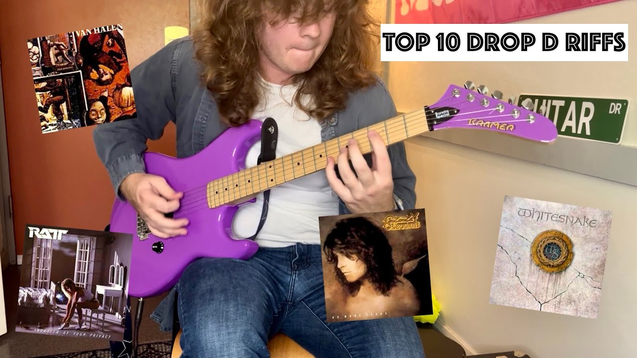 Top 10 Drop D/Drop C# 80s Rock Guitar Riffs - YouTube
