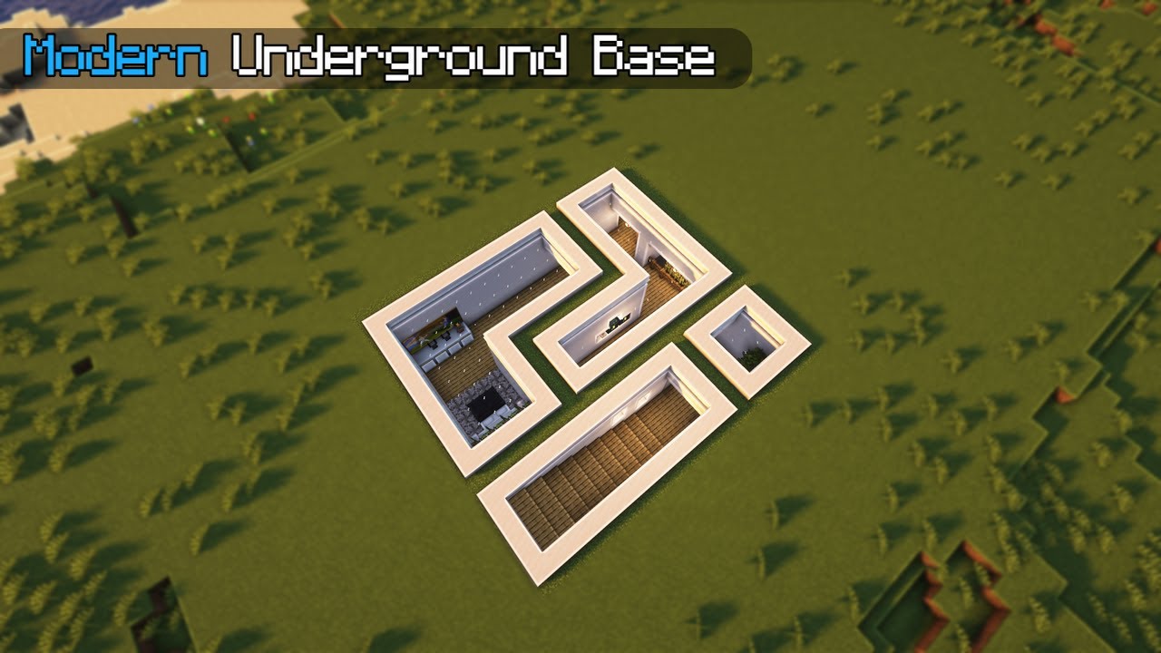 Minecraft: Modern Underground Base Tutorial⚒️🏡 - YouTube