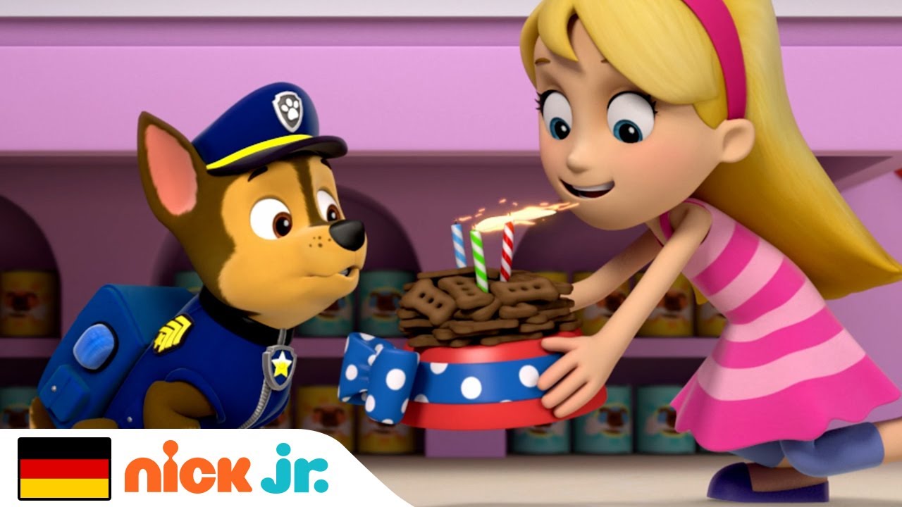 PAW Patrol | Eine Überraschungs-Geburtstagsparty für Chase! | Nick Jr ...