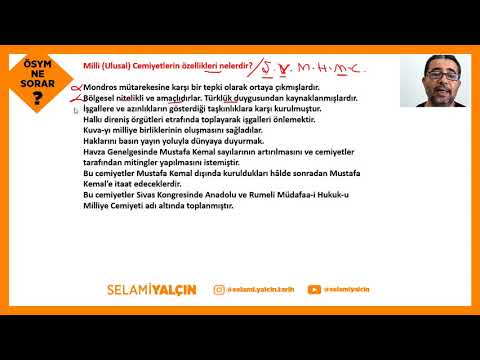 104. MİLLİ (ULUSAL) CEMİYETLER - ÖSYM NE SORAR
