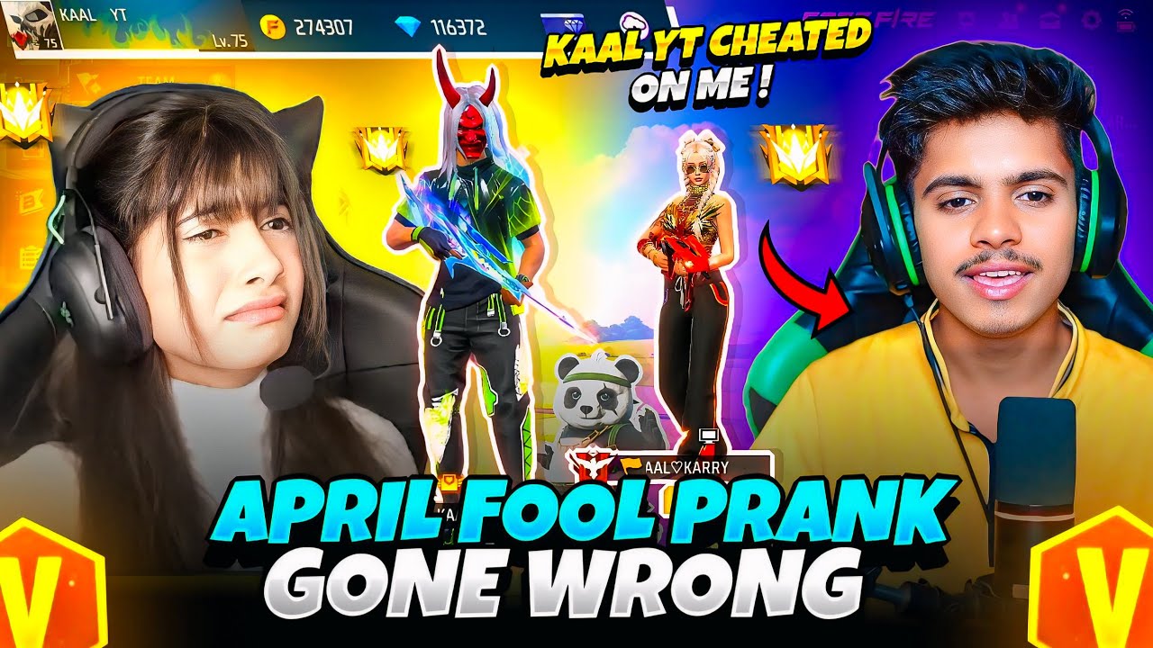 APRIL FOOL PRANK GONE WRONG ON KAAL YT 😂 They cried 😡 | Free Fire max ...