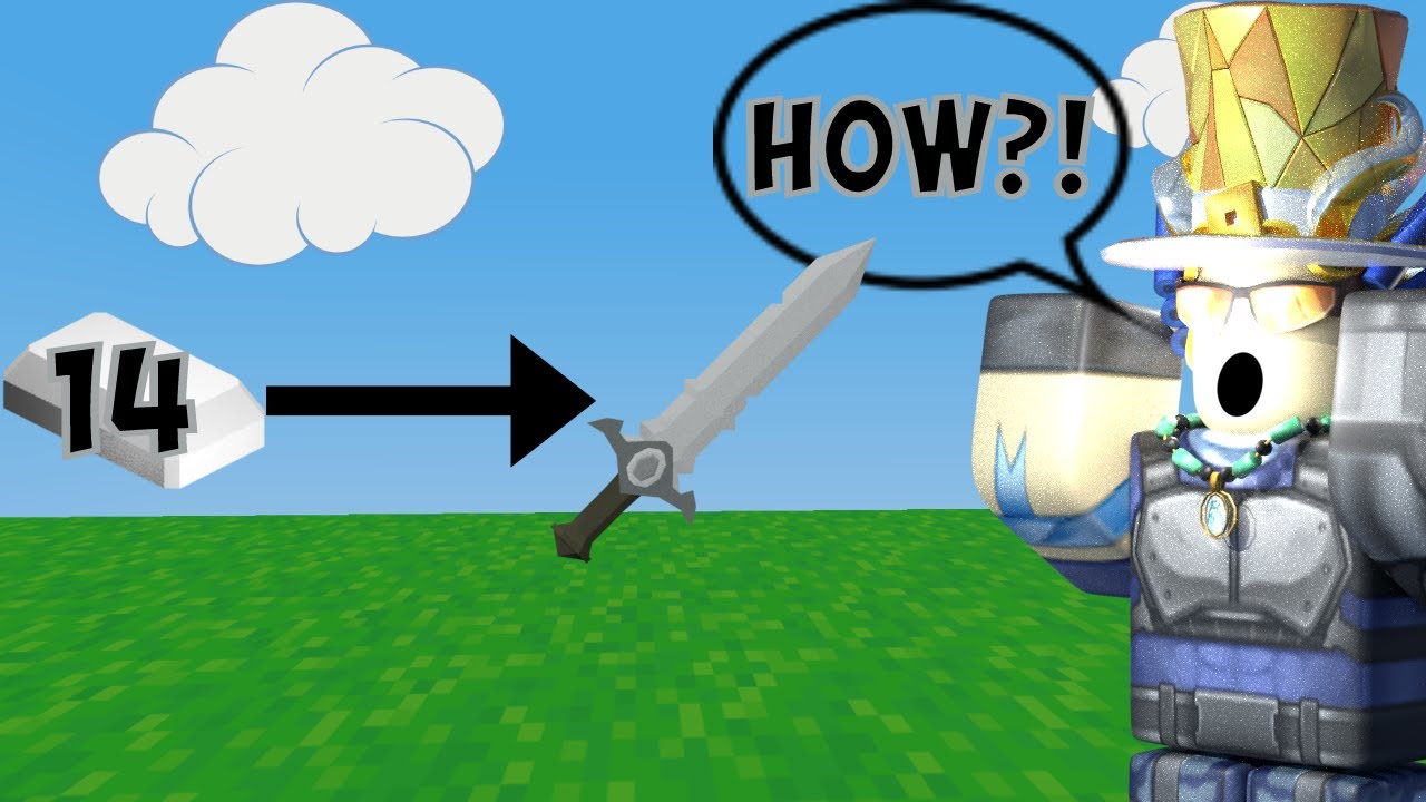 STONE SWORD FOR 14 IRON!!! COOL BEDWARS GLITCH (Roblox Bedwars) - YouTube