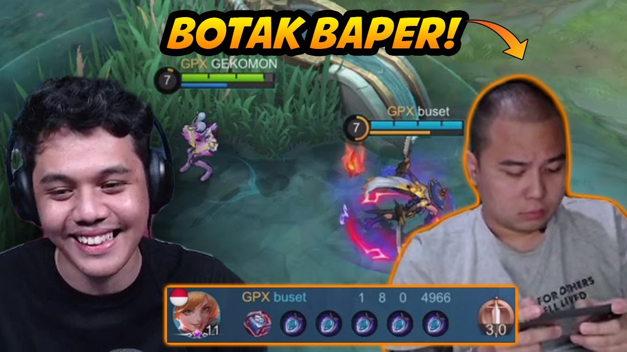 BOTAK BAPERAN !! Tattoan Doang Tapi BAPERAN!! - Mobile Legends - YouTube