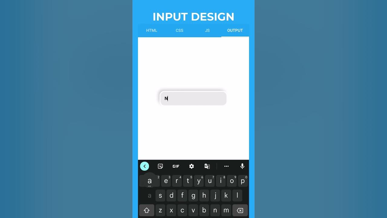 Input Design Shorts Html Css Design And Development Mswminthn Youtube