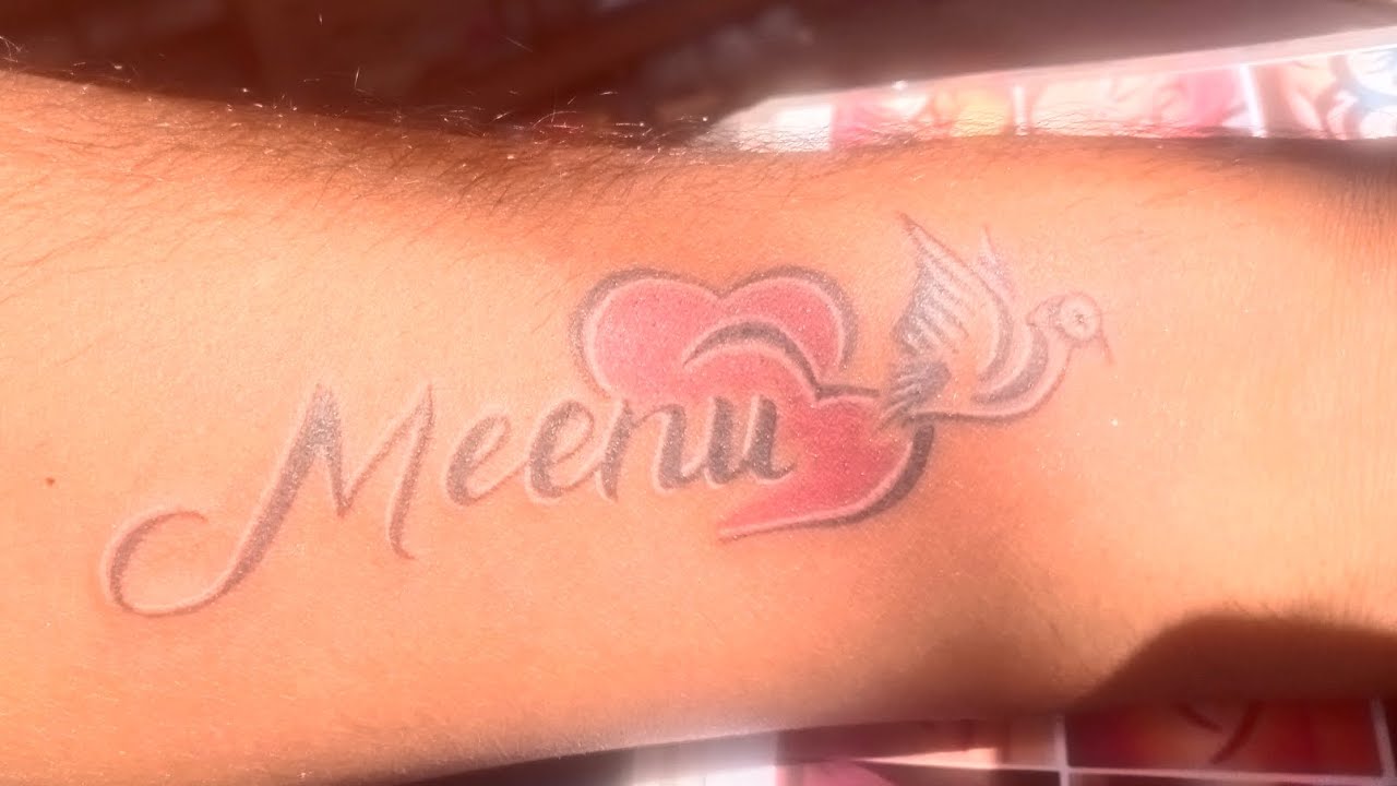 Meenu name tattoo Tattoo in kota Kota Tattoo artist Tattoo Shop in kota ...
